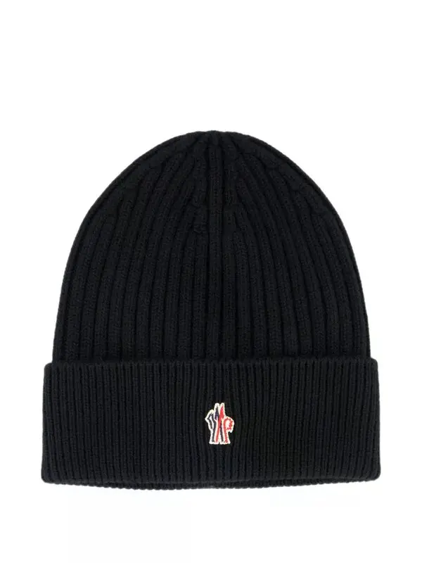 Moncler Logo-patch Beanie - Black
