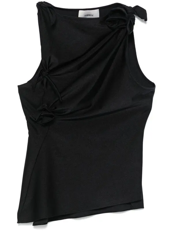 Coperni Asymmetric Flower Top - Black