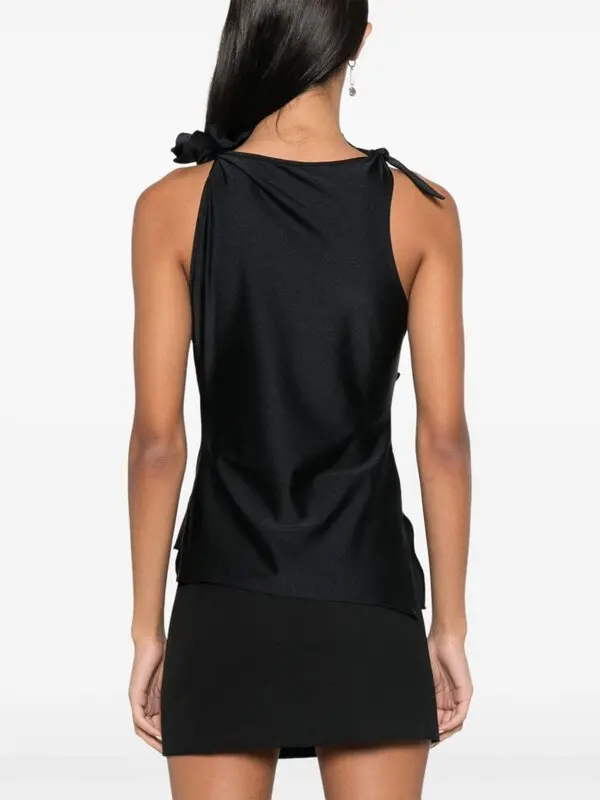 Coperni Asymmetric Flower Top - Black