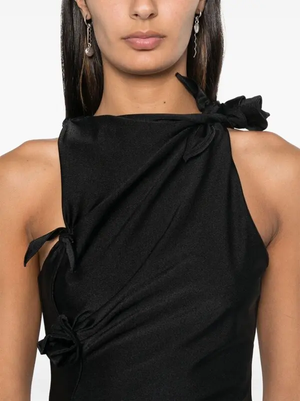 Coperni Asymmetric Flower Top - Black