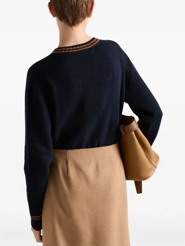 Prada Crew-neck Cashmere Sweater - Blue
