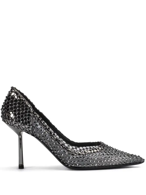 LE SILLA Gilda 80mm Crystal-embellished Pumps - Black