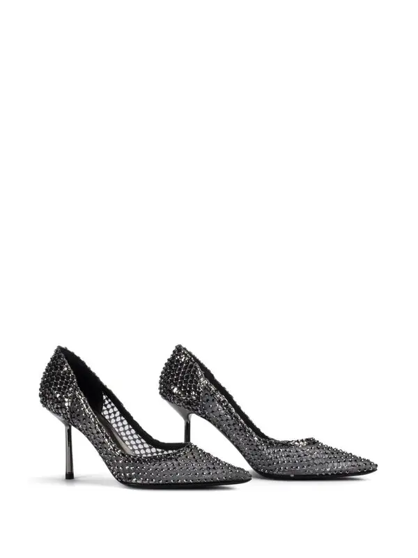 LE SILLA Gilda 80mm Crystal-embellished Pumps - Black