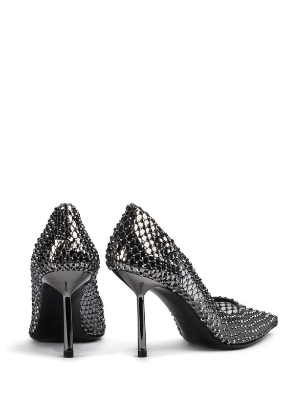 LE SILLA Gilda 80mm Crystal-embellished Pumps - Black