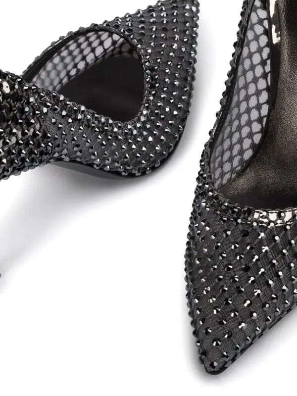 LE SILLA Gilda 80mm Crystal-embellished Pumps - Black