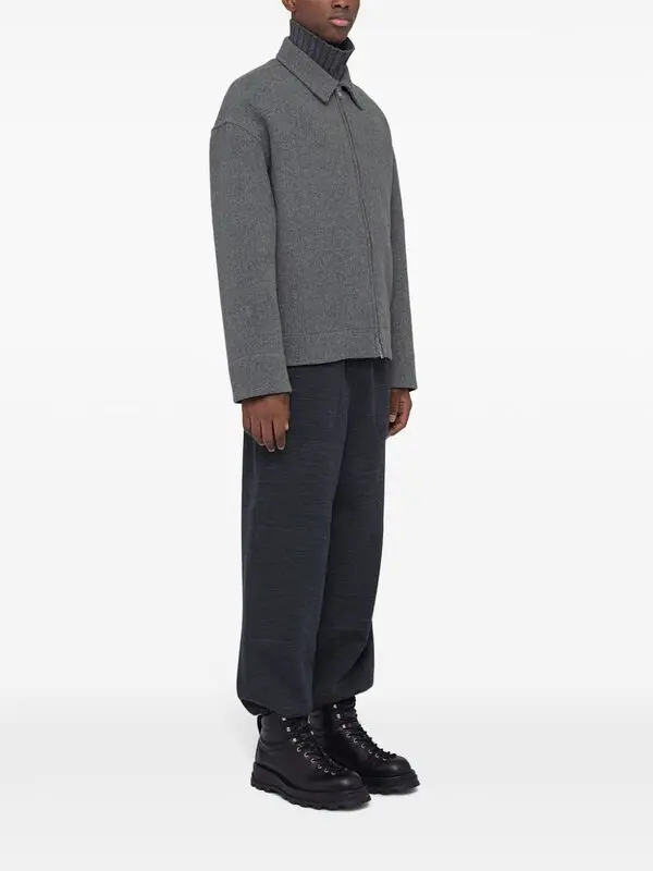 JIL SANDER Zipped Up Wool Jacket