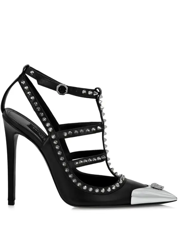 Philipp Plein 120mm Stud-embellished Leather Sandals