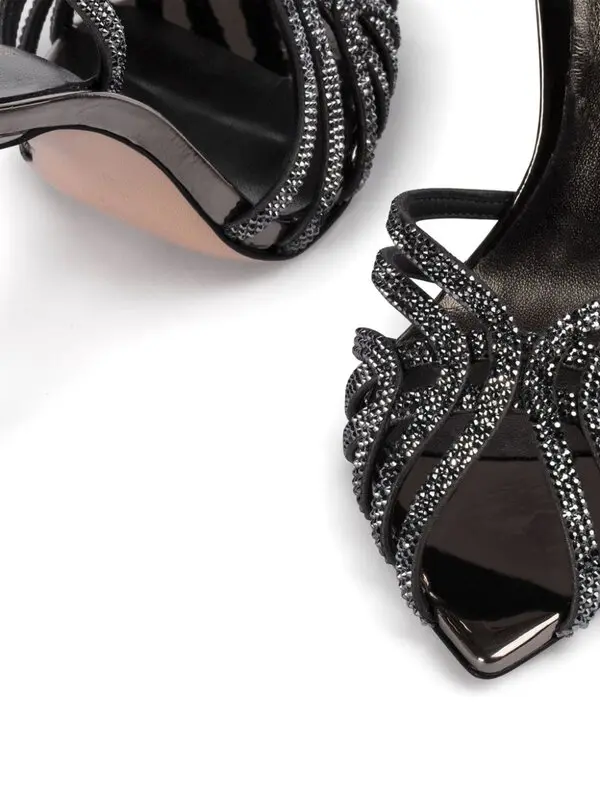 LE SILLA Divina 105mm Crystal-embellished Sandals