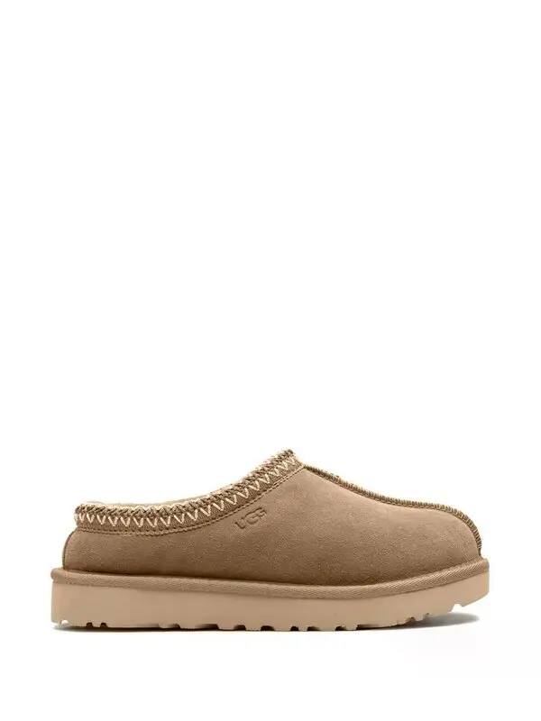 UGG Tasman Suede Slip-on Slippers With Braided Detail - Brown