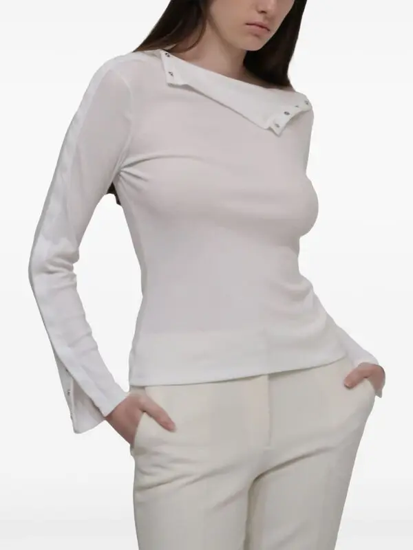 Rosetta Getty Snap Turtleneck Top