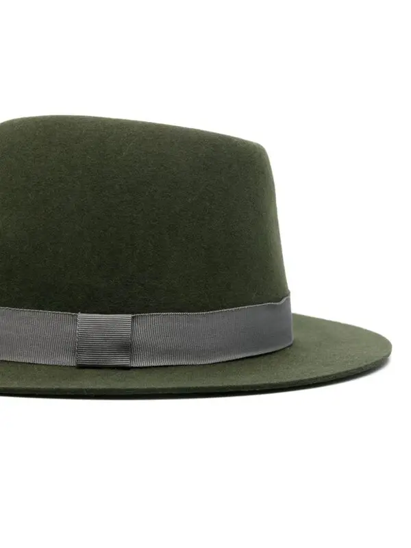 Paul Smith Green Wool Fedora Hat - Rare Men main image 3