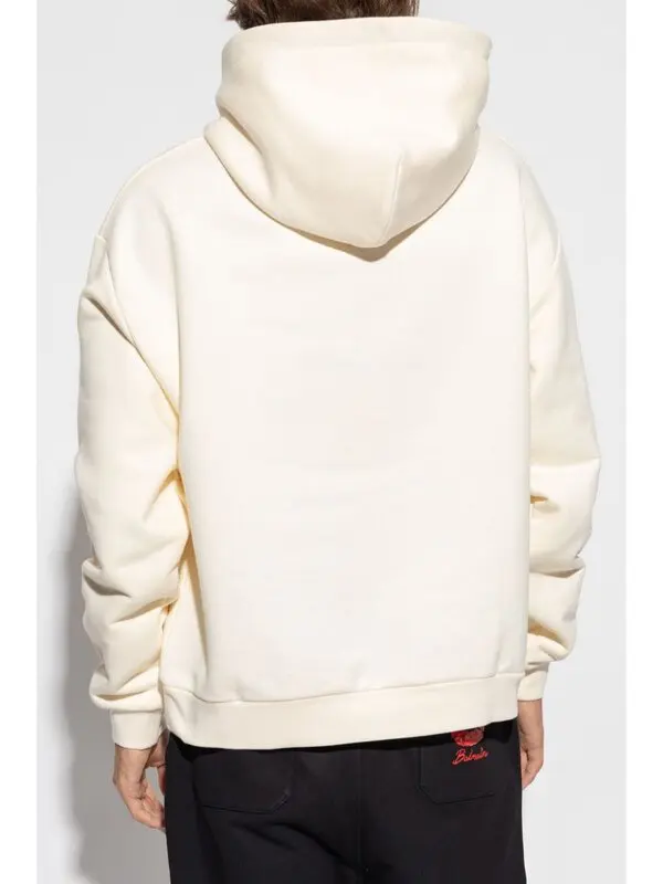 GIUSEPPE ZANOTTI Cotton Drawstring Hoodie - Neutrals
