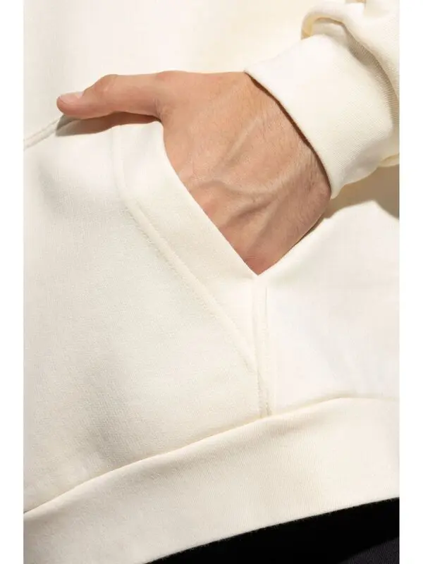 GIUSEPPE ZANOTTI Cotton Drawstring Hoodie - Neutrals