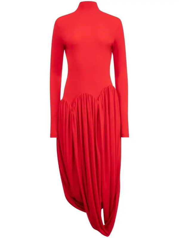 open lace back dress Ferragamo // Knit Draped Midi Dress  VSP Consignment