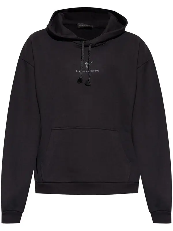GIUSEPPE ZANOTTI Cotton Hoodie - Black
