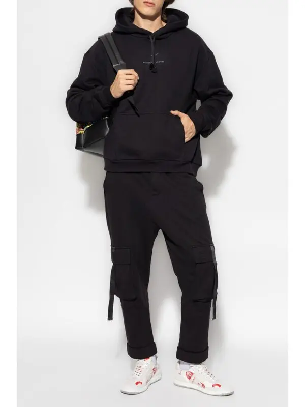 GIUSEPPE ZANOTTI Cotton Hoodie - Black