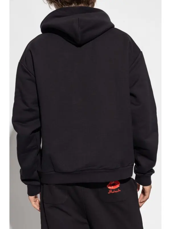 GIUSEPPE ZANOTTI Cotton Hoodie - Black