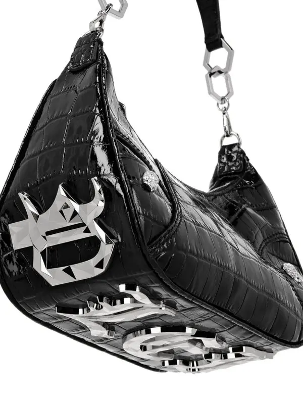 Philipp Plein Gothic Shoulder Bag - Black