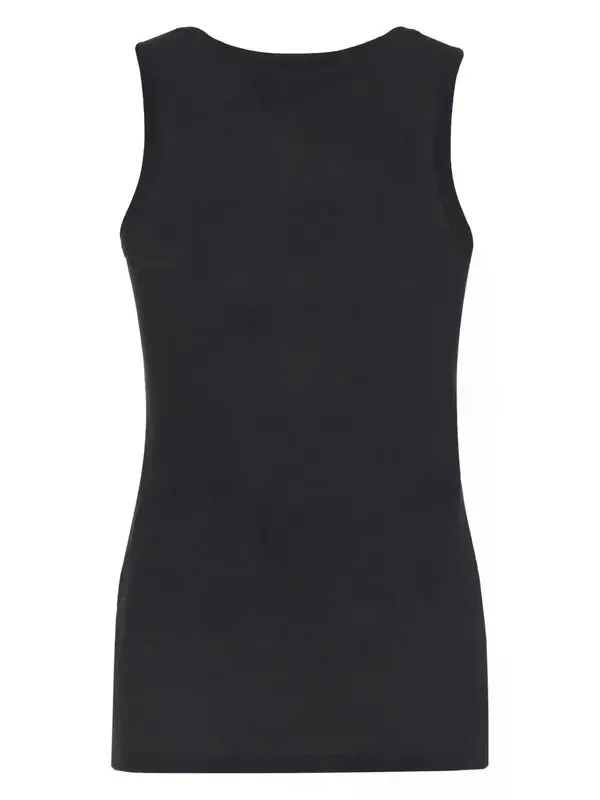 JIL SANDER Cotton Tank Top - Black