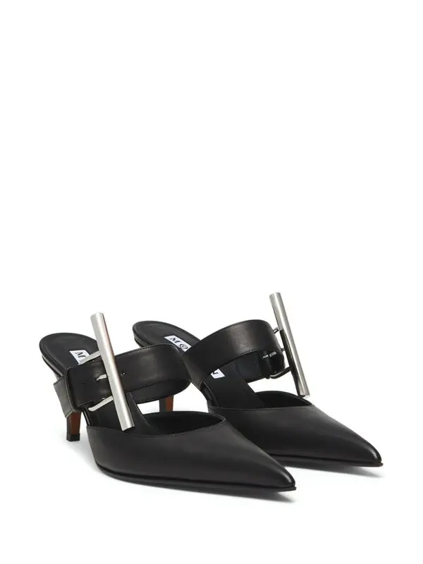 Alexander McQueen 70mm Francisco Leather Mules