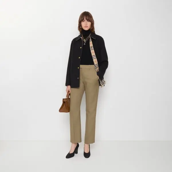 Burberry Wool Overshirt - Black/sand Beige