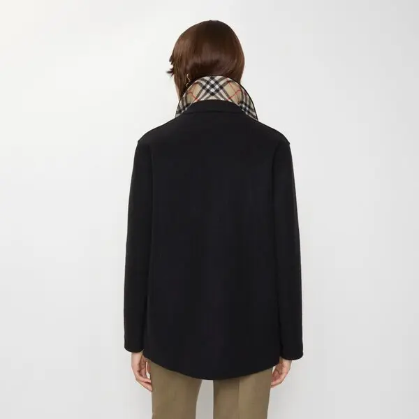 Burberry Wool Overshirt - Black/sand Beige