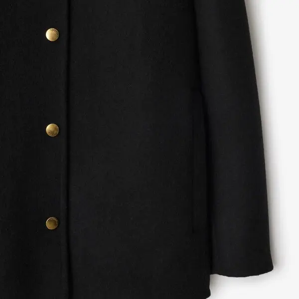 Burberry Wool Overshirt - Black/sand Beige