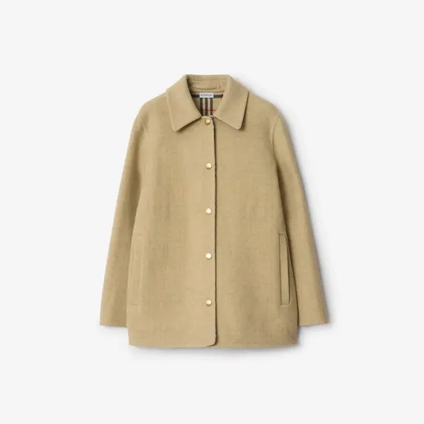 Burberry Wool Overshirt - Sand Beige