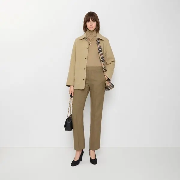 Burberry Wool Overshirt - Sand Beige