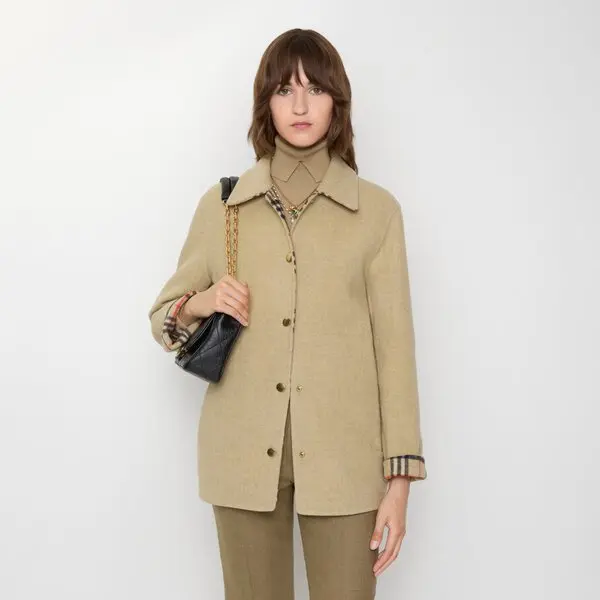 Burberry Wool Overshirt - Sand Beige