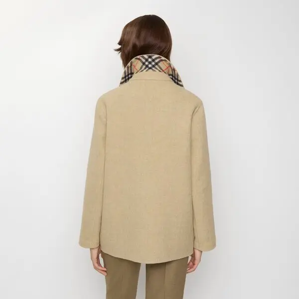 Burberry Wool Overshirt - Sand Beige