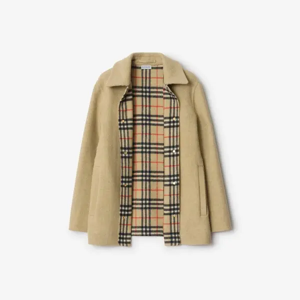Burberry Wool Overshirt - Sand Beige