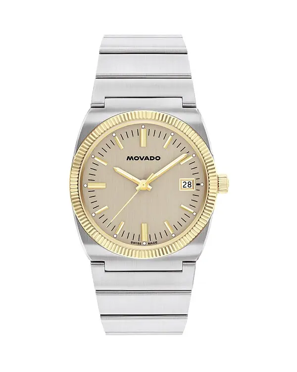 Movado Heritage Series Ondoplan 36mm Watch - Gold/silver