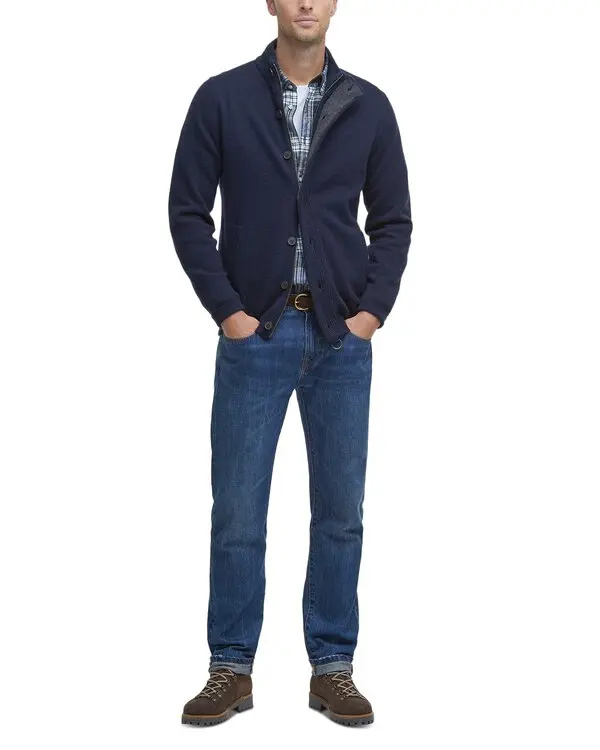Barbour Elbow Patch Wool Cardigan