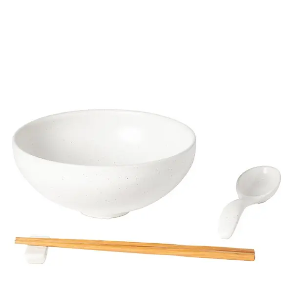 COSTA NOVA Pacifica Stoneware Ramen Bowl Set - Salt