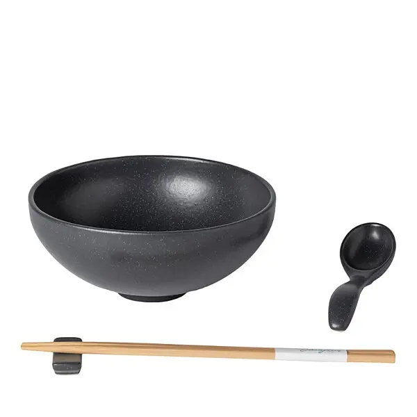 COSTA NOVA Pacifica Stoneware Ramen Bowl Set - Seed Grey