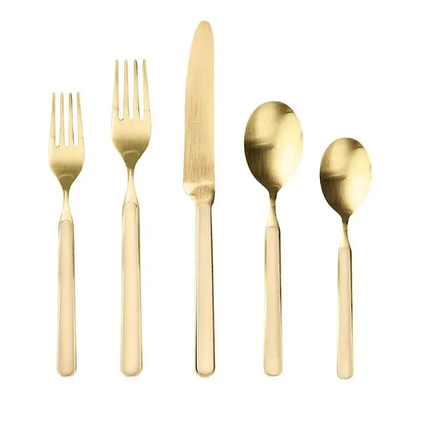 MEPRA Fantasia Ice Oro 20 Piece Flatware Set - Vanilla