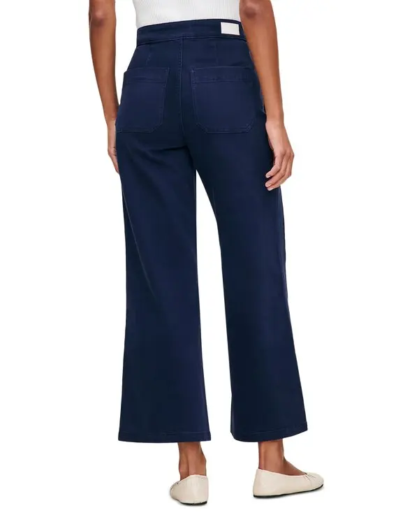 DL1961 Hepburn High-rise Ankle Wide-leg Jeans - Bright Navy Twill
