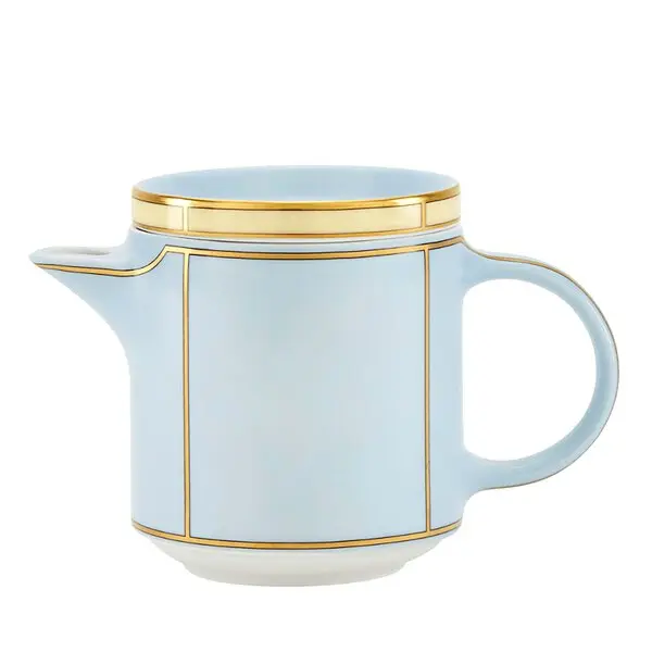 GINORI 1735 Colonna Coffee Pot With Cover - Celeste