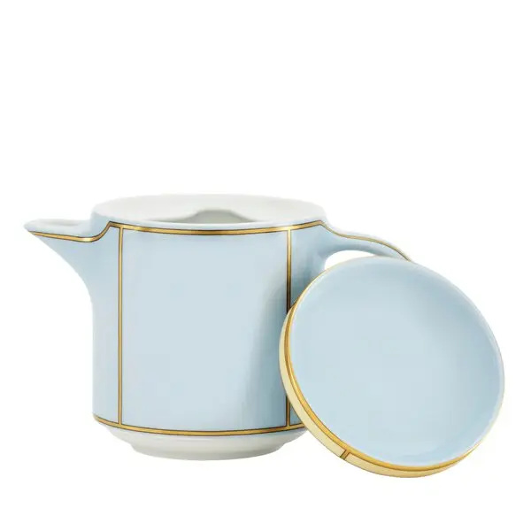GINORI 1735 Colonna Coffee Pot With Cover - Celeste