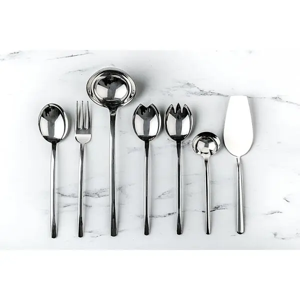 MEPRA Due 7 Piece Serving Set - Ice Stainless