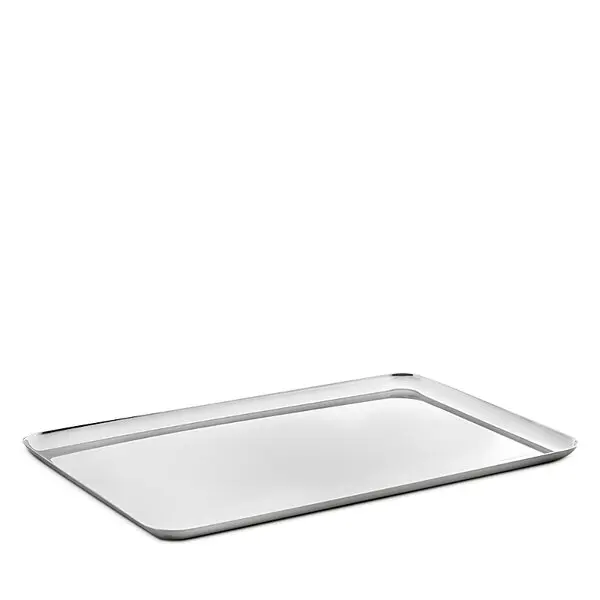 MEPRA Stile Rectangular Tray, Large - Silver