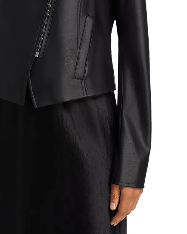 LAMARQUE Pascale Faux Leather Moto Jacket - Black