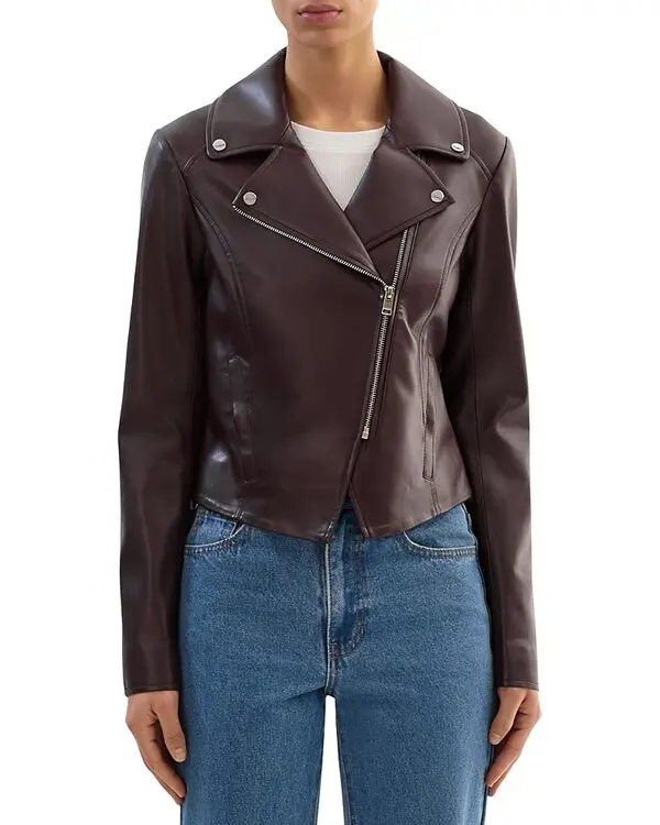 LAMARQUE Pascale Faux Leather Moto Jacket - Vamp