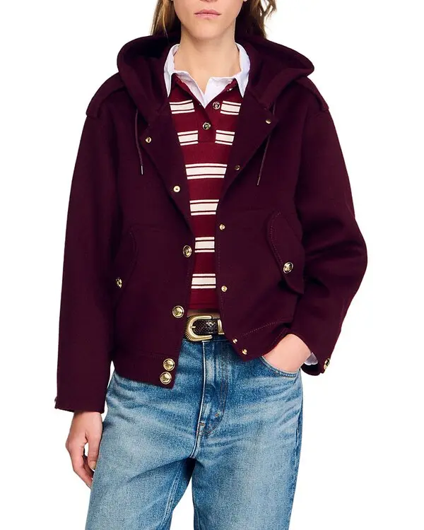Sandro Marjane Jacket - Bordeaux