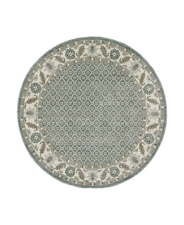 ORIENTAL WEAVERS Andorra 2429a Round Area Rug, 7'10 X 7'10 - Blue