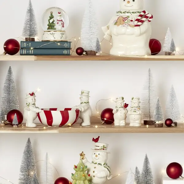 LENOX Happy Holly Days Snowmen Salt & Pepper Set