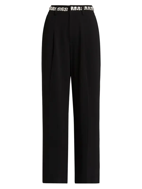 Cinq À Sept Genna Crystal-embellished Wide-leg Pants