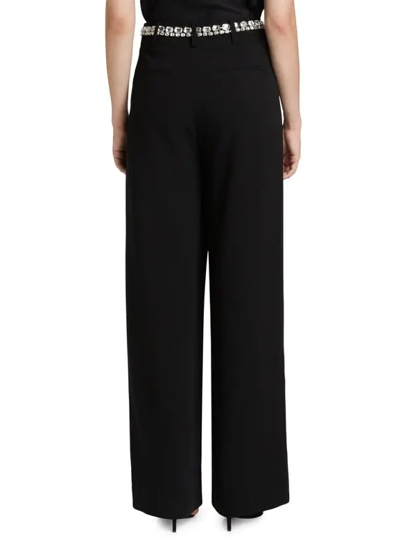 Cinq À Sept Genna Crystal-embellished Wide-leg Pants