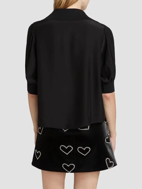 Cinq À Sept Weldon Gathered Top - Black